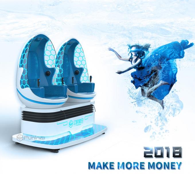 Power Rating Virtual Reality Machine Double Seats Capsule 9d Vr Egg Cinema