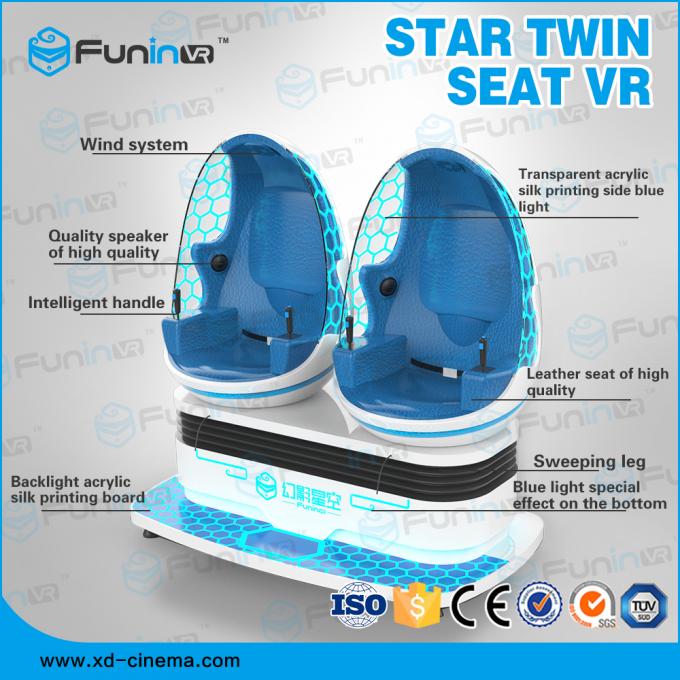 Blue + White 9D VR Simulator Virtual Reality Headset Small Roller ...
