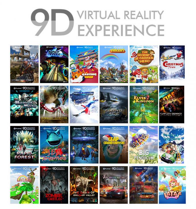 Amusement Ride 9D VR Game Simulator Electric Motion Cinema 6 Seats