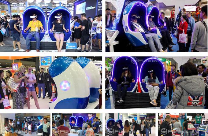 2 Players 9D VR Simulator 360 Degree Wind Blowing , Leg Sweep For 4 ...