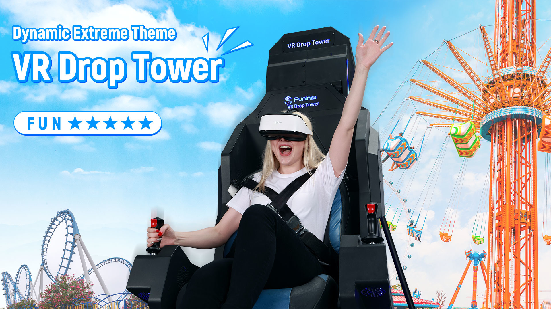 Entertainment With VR Drop Tower 9D VR Simulator 360° Movements ...