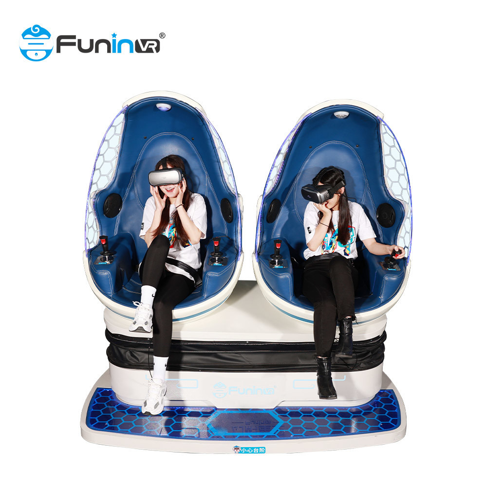 9d VR machine 3d headsets glasses 2 seats blue 9d cinema virtual reality simulator vr games for sale