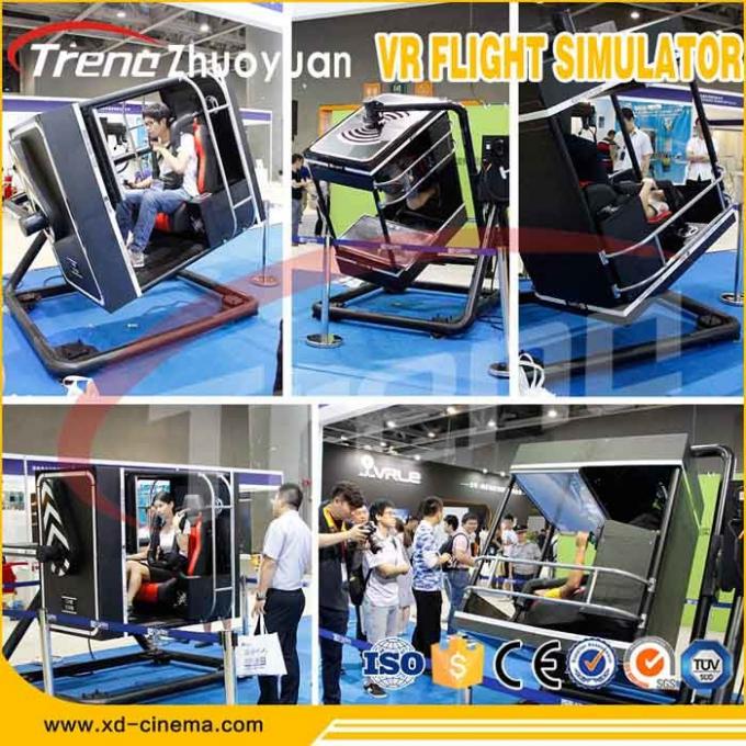 9D VR 720 Degree Rotating Cockpit VR 360 Degree Flight Simulator For ...